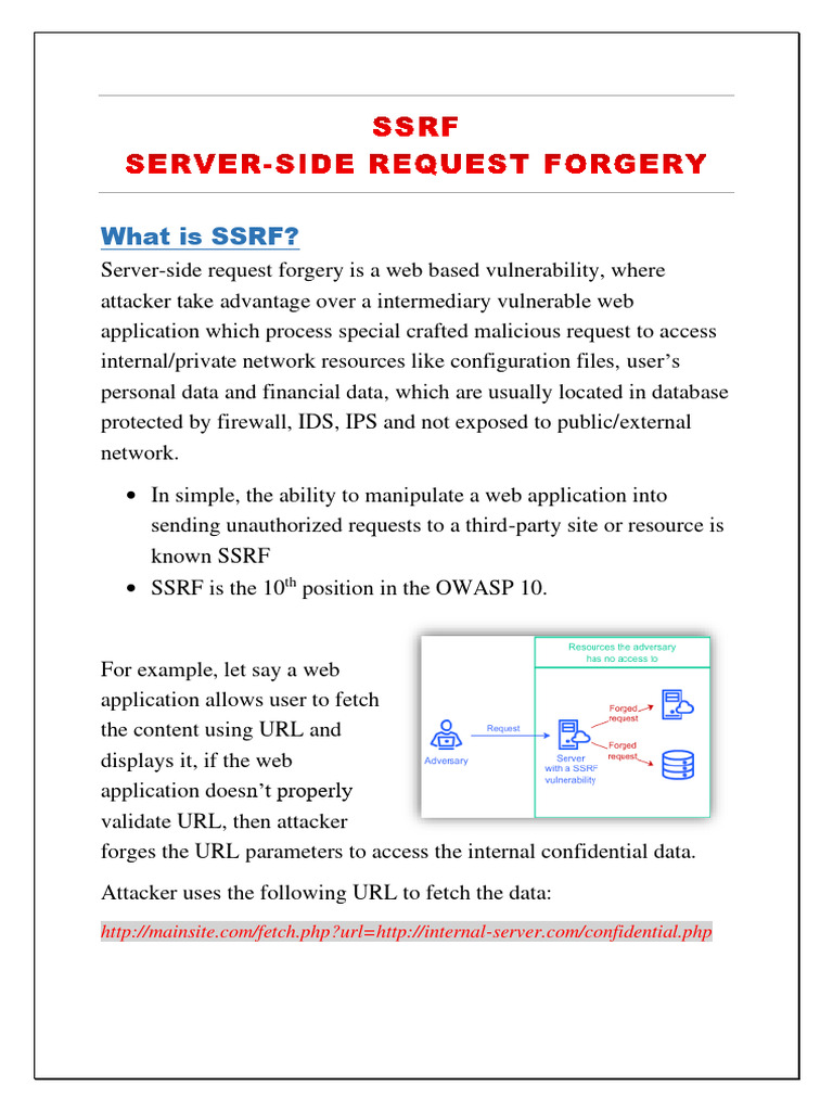 Introduction To SSRF | PDF | World Wide Web | Internet & Web Introduction To SSRF | PDF | World Wide Web | Internet & Web