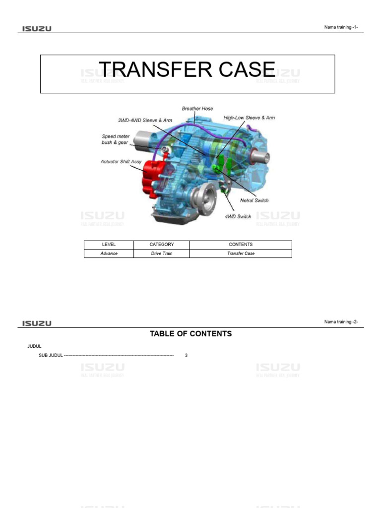 Fungsi dan Komponen Transfer Case | PDF