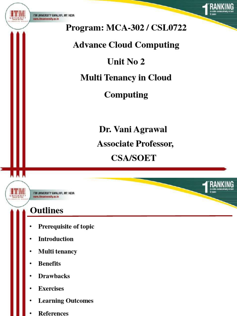 Multi Tenancy in Cloud Computing | Download Free PDF | Cloud Computing | Computer Architecture