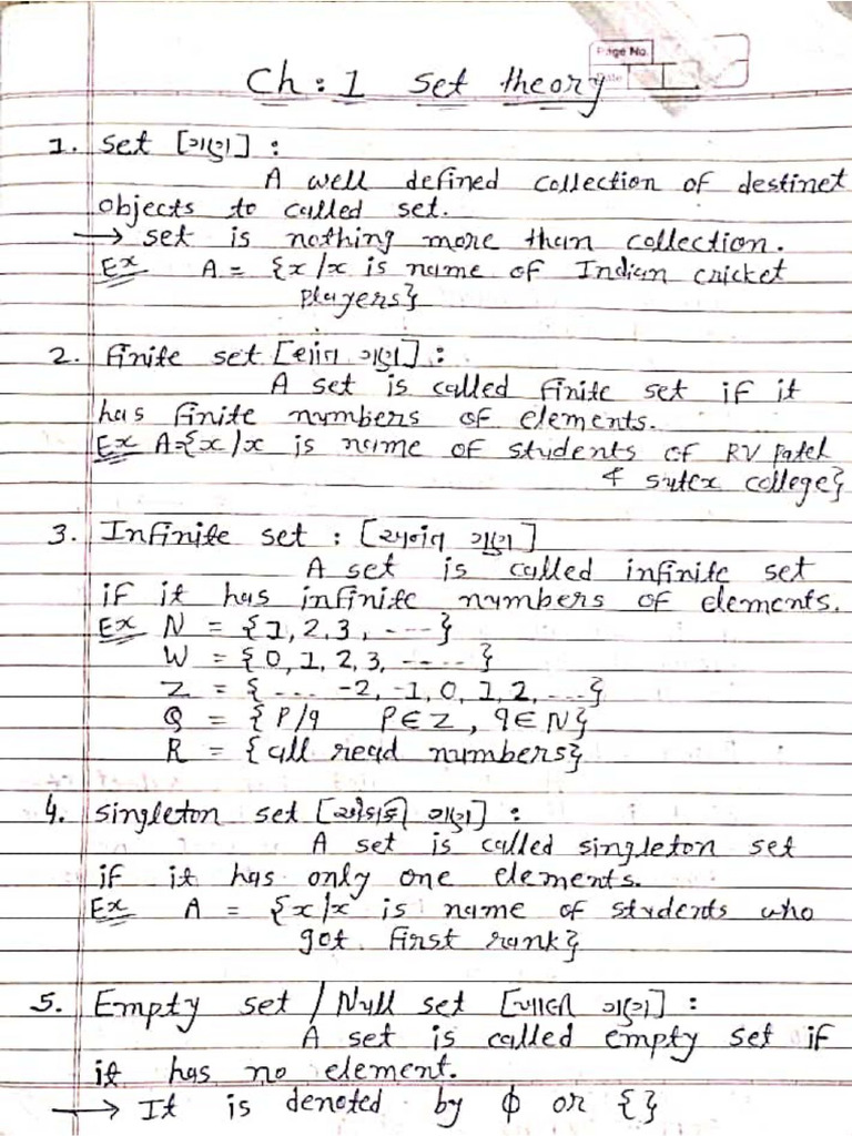 CH 1 Set Theory | PDF