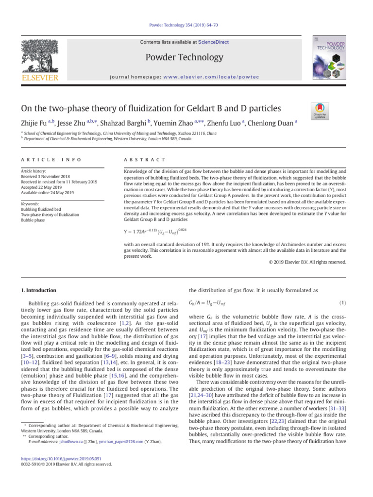 TwoPhaseTheory For Geldard B and D | PDF | Gases | Density