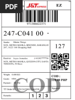 Sample JNT Waybill | PDF