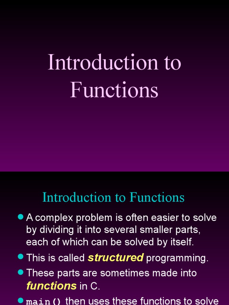 Functions Pdf Parameter Computer Programming Subroutine