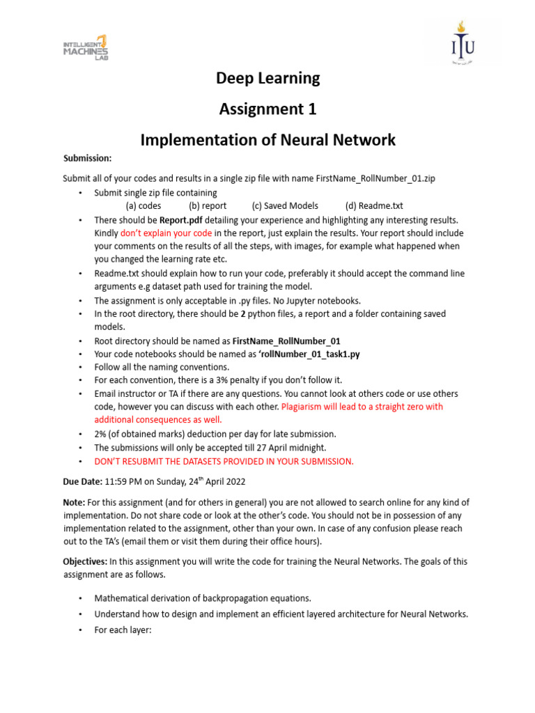 DL - Assignment 1 | PDF | Artificial Neural Network | Cybernetics