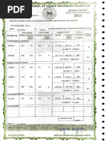 Class 12 Marksheet Template | PDF
