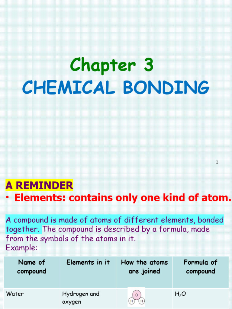 Chemical Bonding | PDF | Chemical Compounds | Chemical Bond