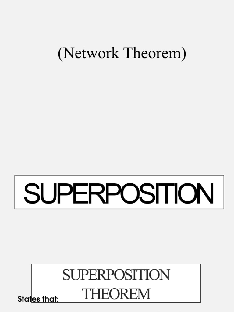 Superposition Theorem Pdf Electrical Network Electrical Impedance