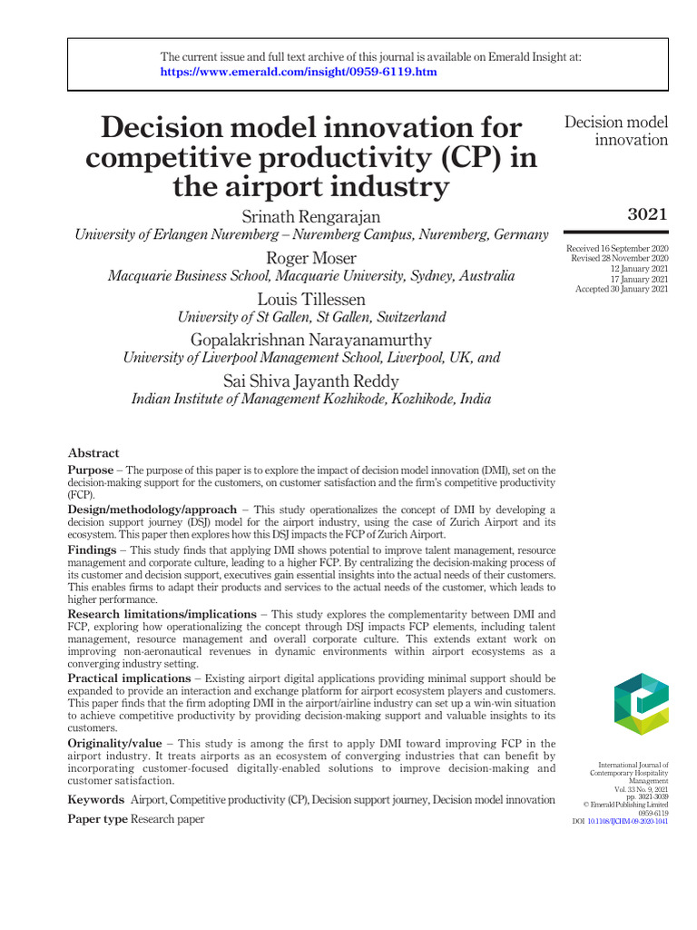 10 1108 - Ijchm 09 2020 1041 | PDF | Analytics | Decision Making