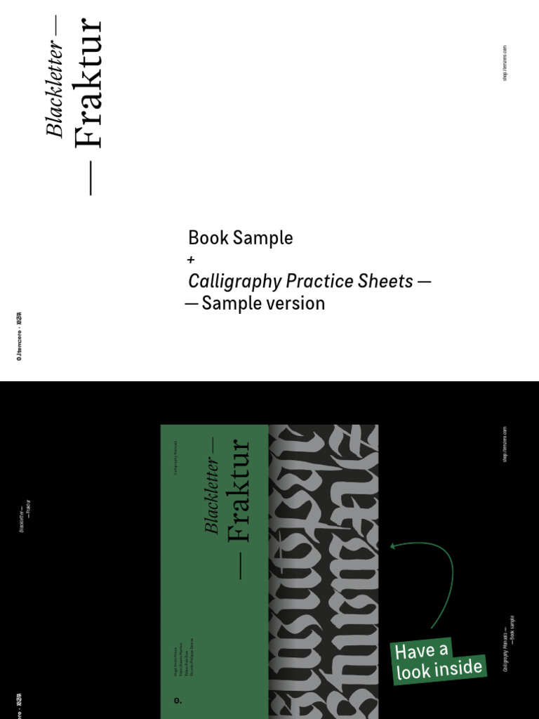 Fraktur Calligraphy Practice Guide | PDF | Letter Case | Writing