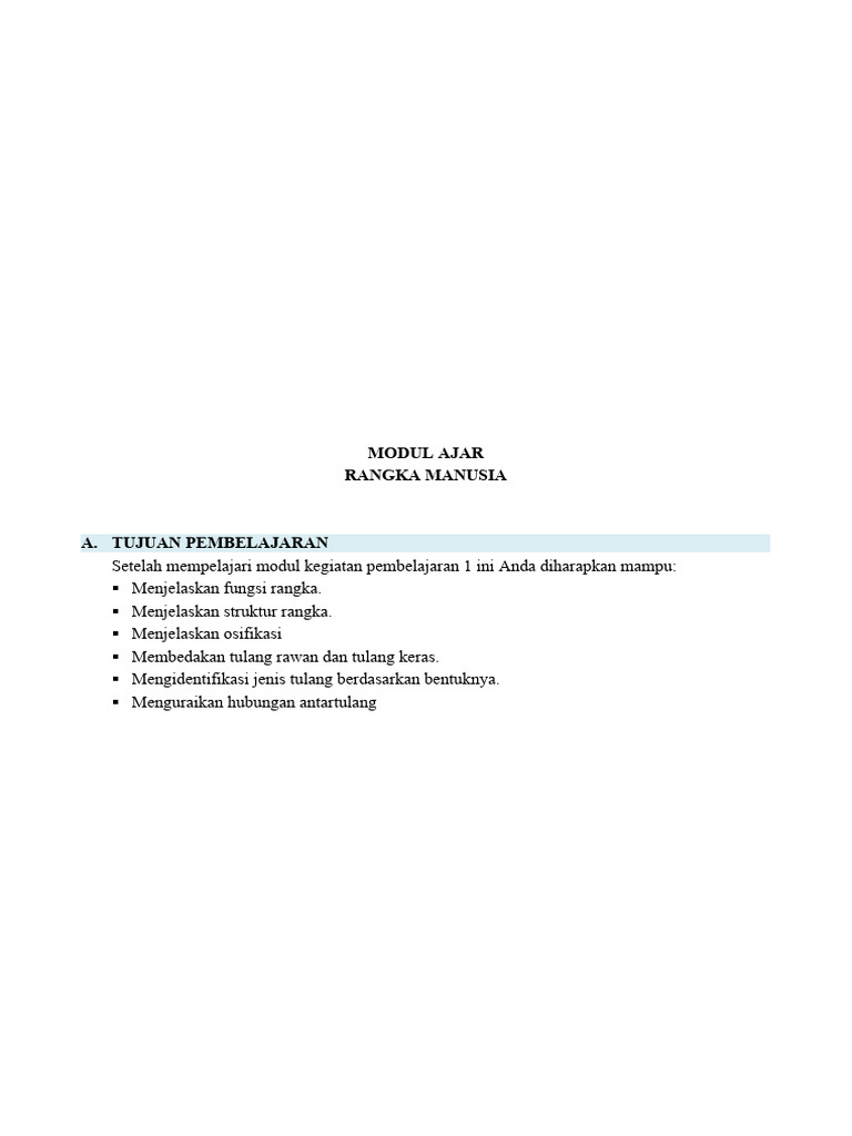 Modul Sistem Gerak Pada Manusia | PDF Modul Sistem Gerak Pada Manusia | PDF