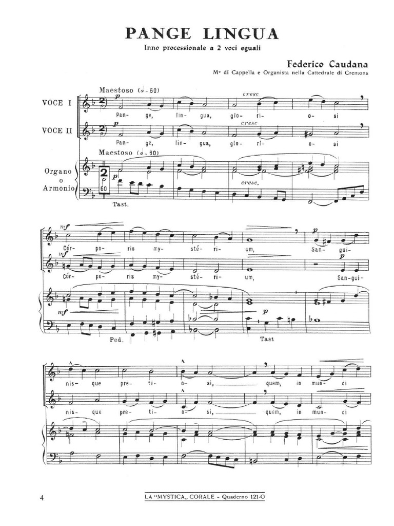 Pange Lingua Caudana | PDF