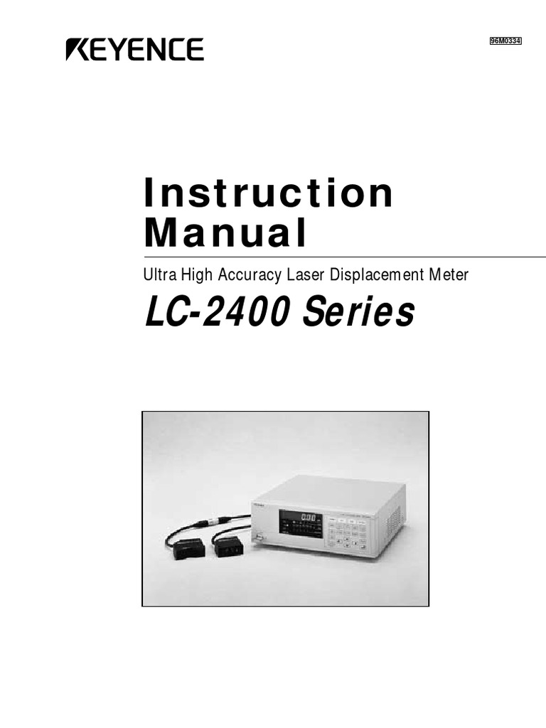 Lc-2400a User Manual | PDF | Laser | Sensor