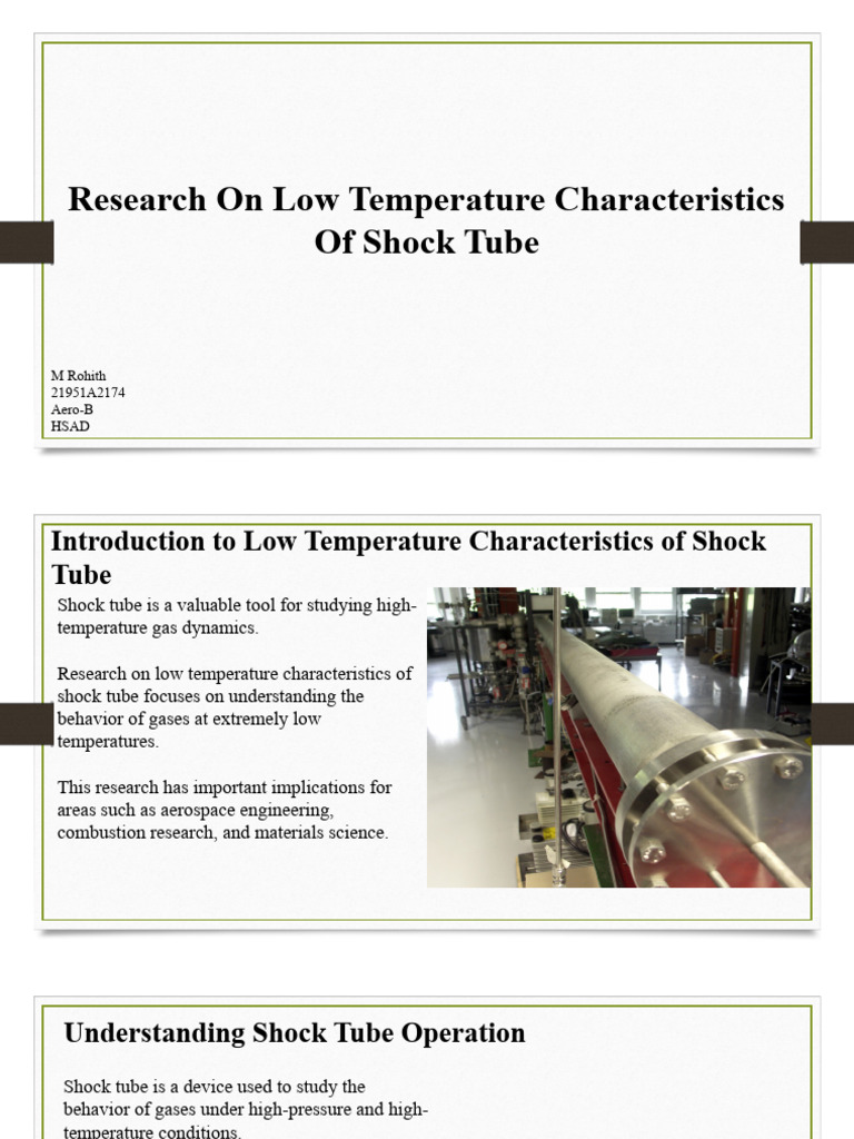Research On Low Temperature Characteristics of Shock Tube | PDF ...