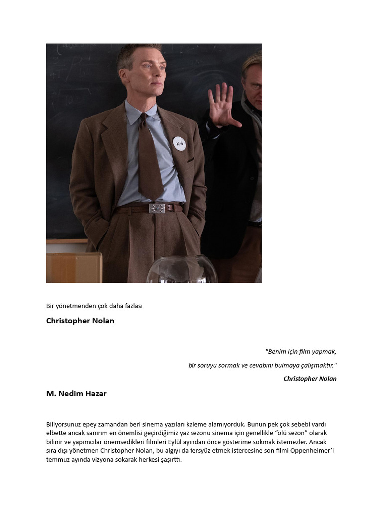 Christopher Nolan PDF | PDF