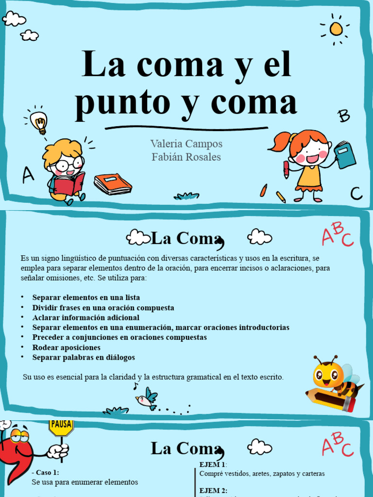 La Coma y El Punto y Coma Hecho | PDF | Coma | Oración (Lingüística)