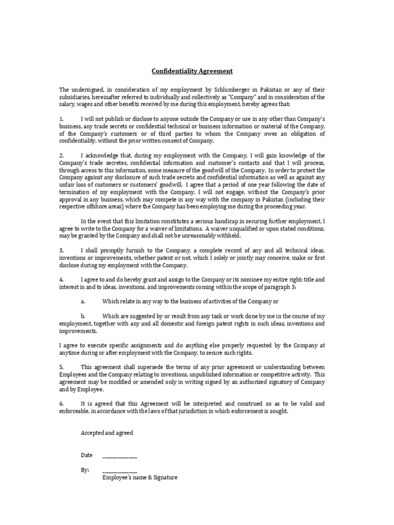 Confidentiality Agreement Form | PDF | Audit | Conflict Of Interest