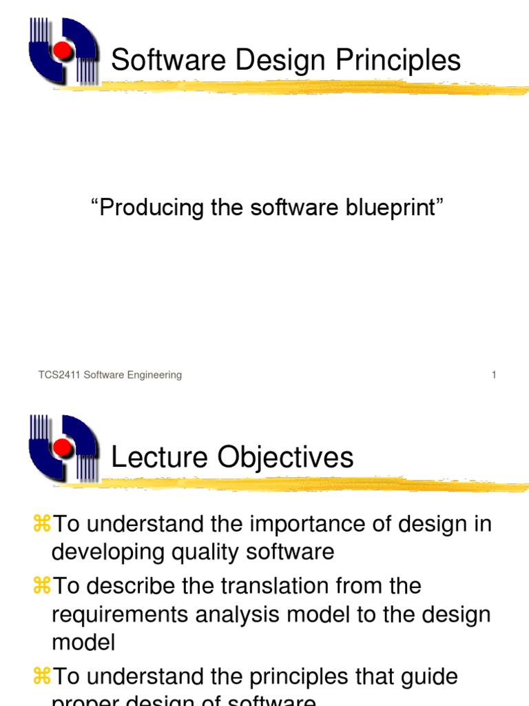 Software Design Principles: "Producing The Software Blueprint" | PDF | Modular Programming | Design