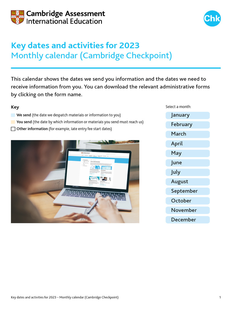 Monthly Calendar 2023 Checkpoint | PDF