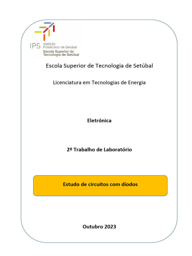 Guia Laboratorios Trab2 E LTE 2324 PV | PDF | Rede elétrica | Diodo
