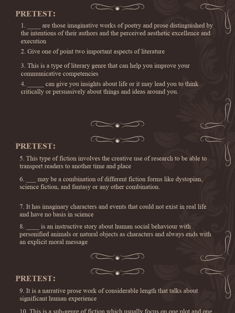 Introduction To Literary Genres Final | PDF | Genre | Narrative