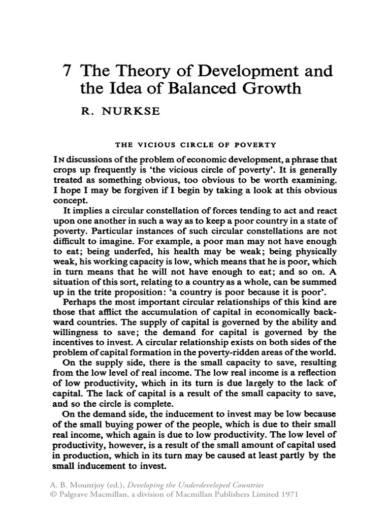 Nurkse 1971 | PDF | Economic Growth | Market (Economics)