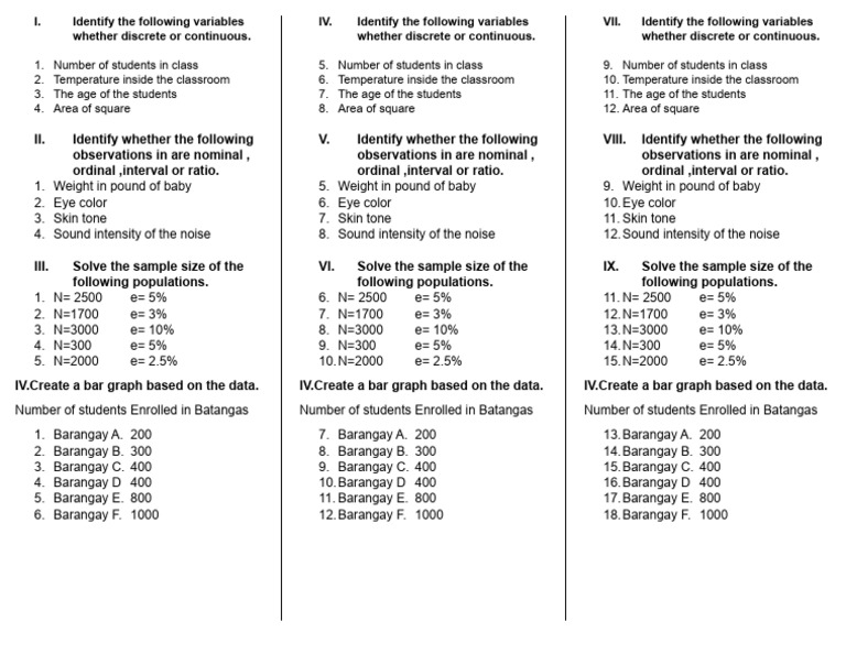 Worksheet | PDF | Statistics | Applied Mathematics