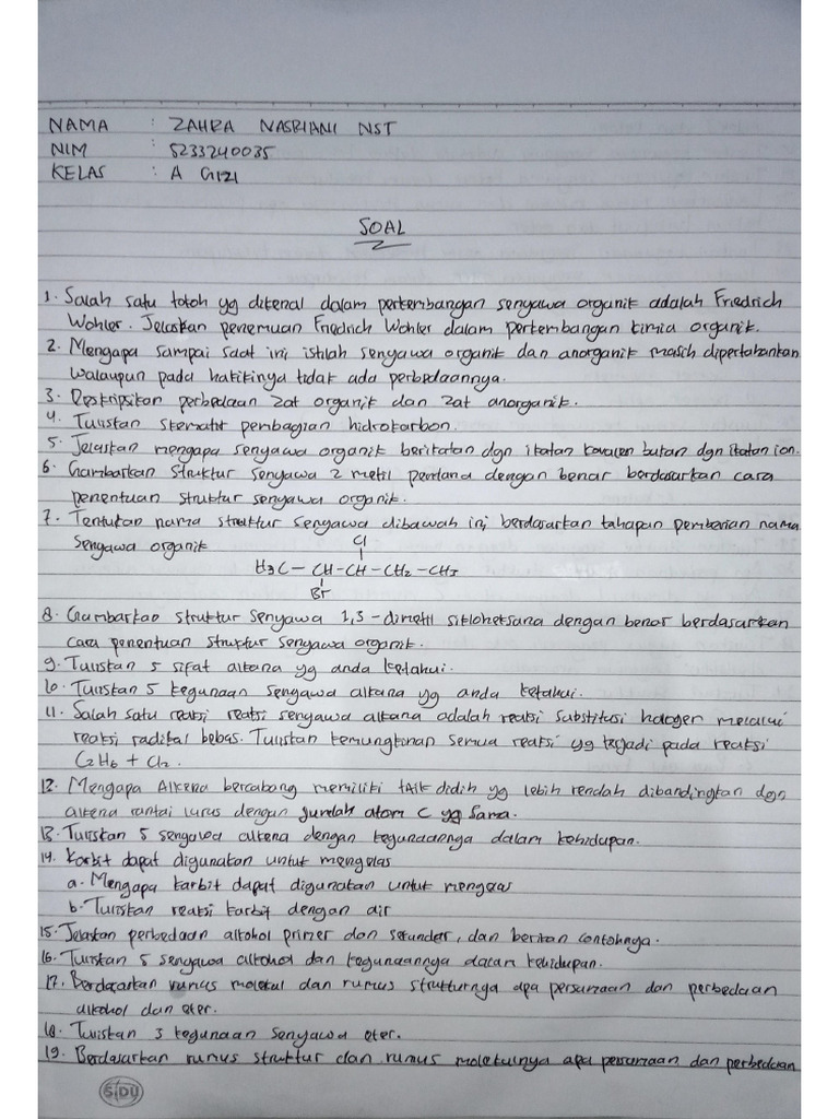 Zahra Nasriani NST - A - KimiaDasar | PDF