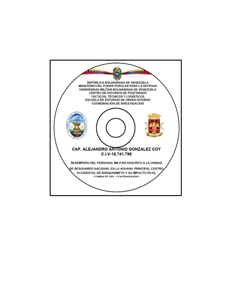 FORMATO DE ETIQUETA CD Cap. Gonzalez | PDF