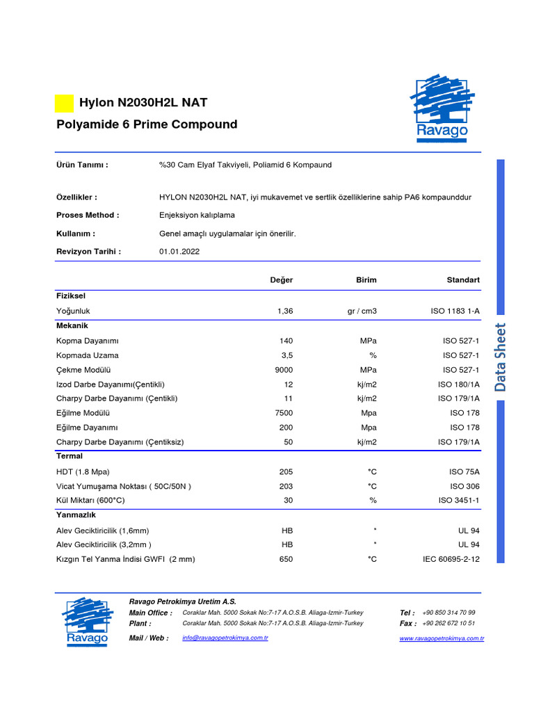 Hylon N2030H2L Nat | PDF