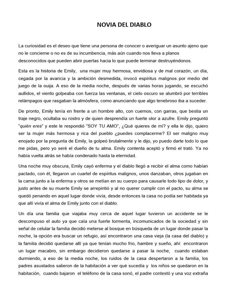 Cuento de Terror | PDF | Diablo