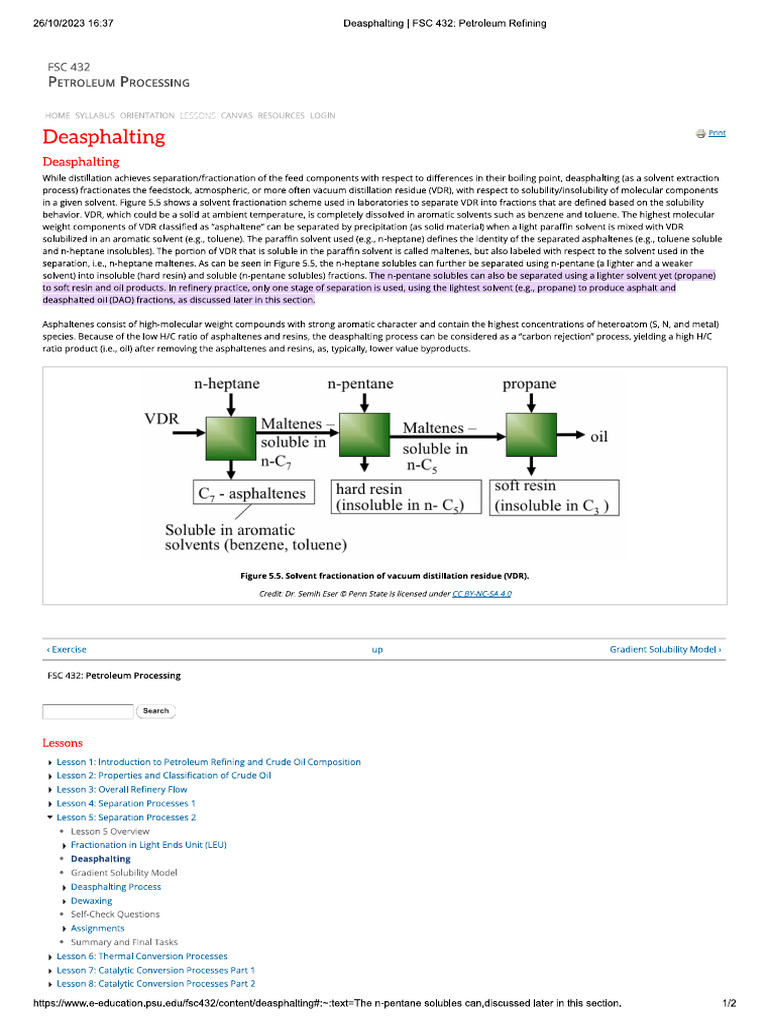 Deasphalting Process | PDF