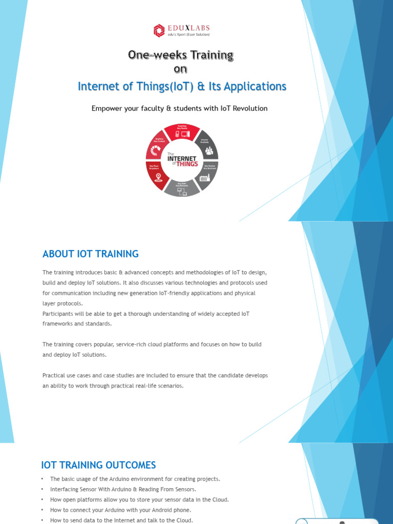 1-Week IoT Training | PDF | Internet Of Things | Arduino