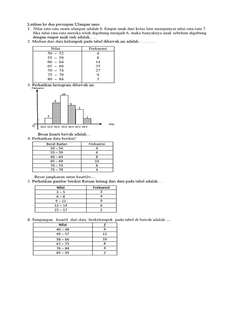 Latihan Statistika 12 Pdf