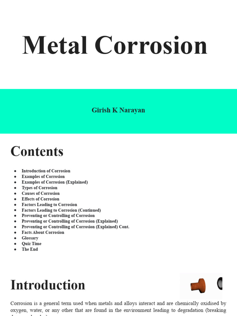 Understanding Metal Corrosion | PDF | Corrosion | Rust