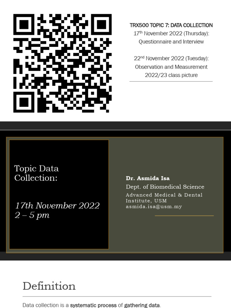 Data Collection Part 1 | PDF | Interview | Focus Group