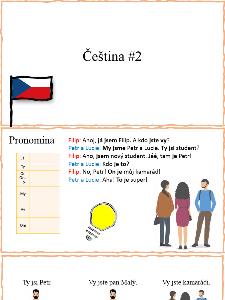 Čeština 2 (Pronomina, Být) | PDF