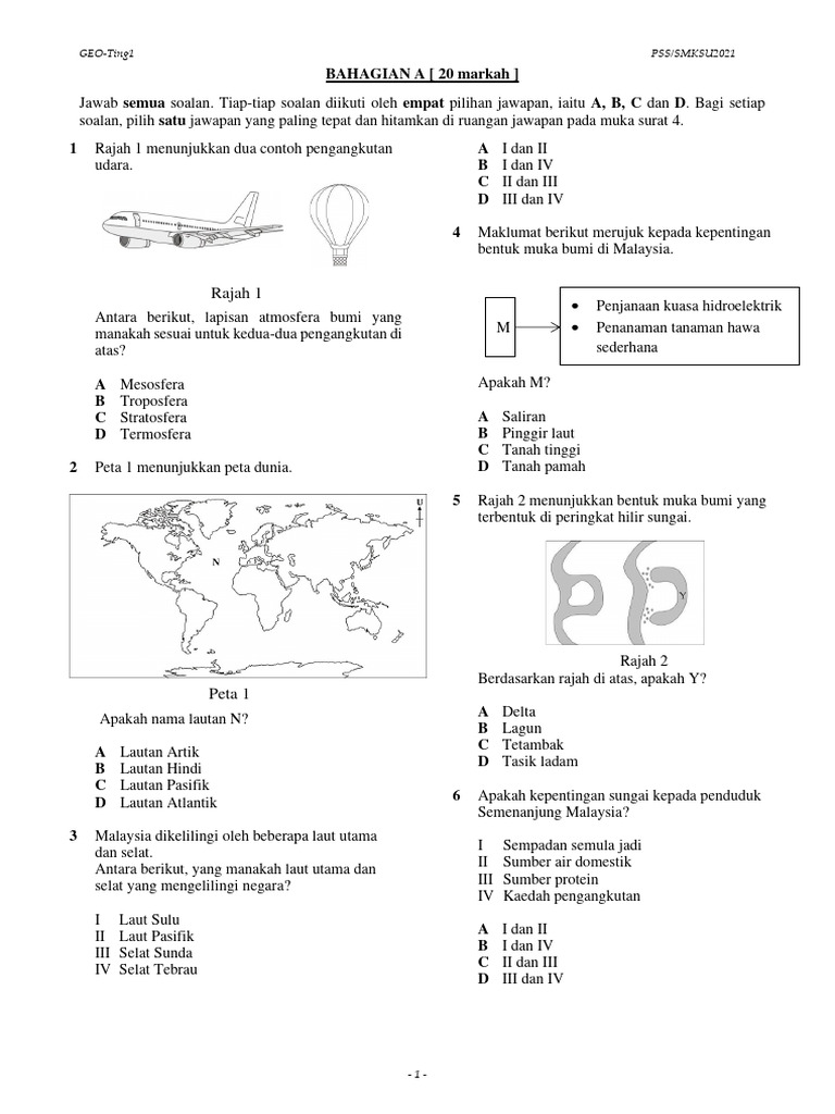Latihan GEO T1 2023 | PDF