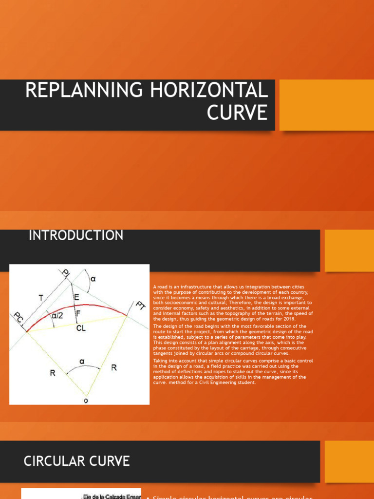 Replanning Horizontal Curve | PDF | Angle | Tangent Replanning Horizontal Curve | PDF | Angle | Tangent