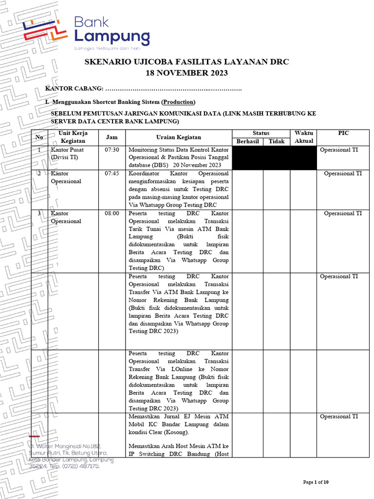 Skenario DRC 2023 | PDF | Komputer