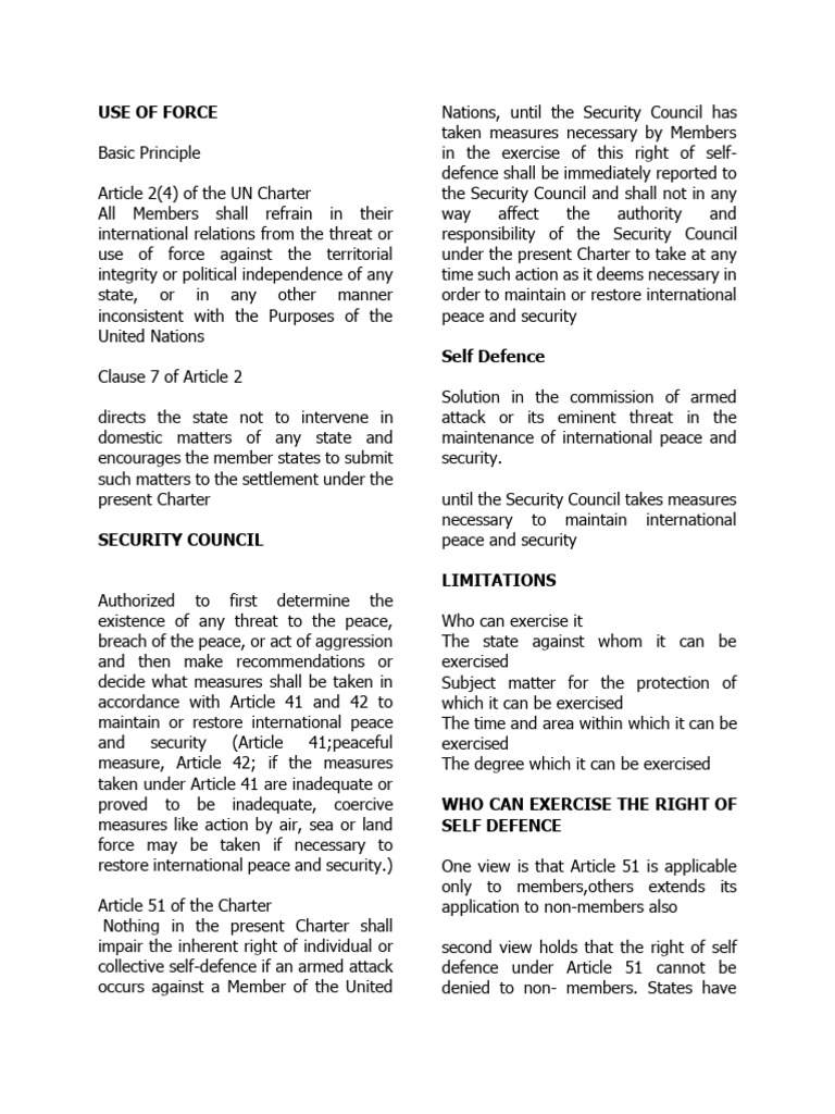 Use of Force | PDF | Cyberwarfare | Security