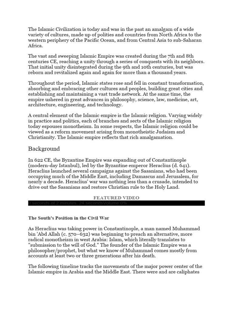 Timeline Islam | PDF | Muhammad | Caliphate