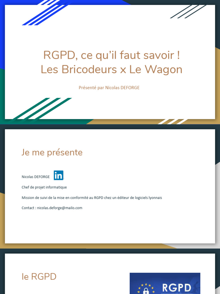 Comprendre le RGPD et ses enjeux | PDF | Vie privée et informatique ...