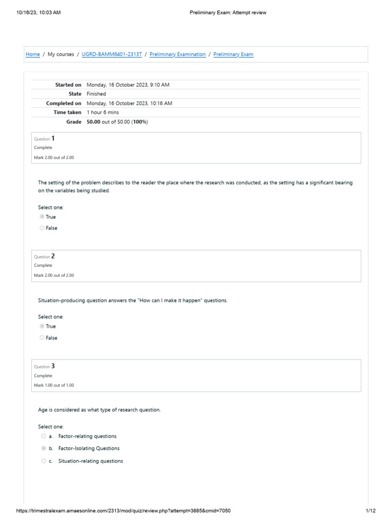 Thesis Preliminary Exam - Attempt Review | PDF | Thesis | Scientific Method