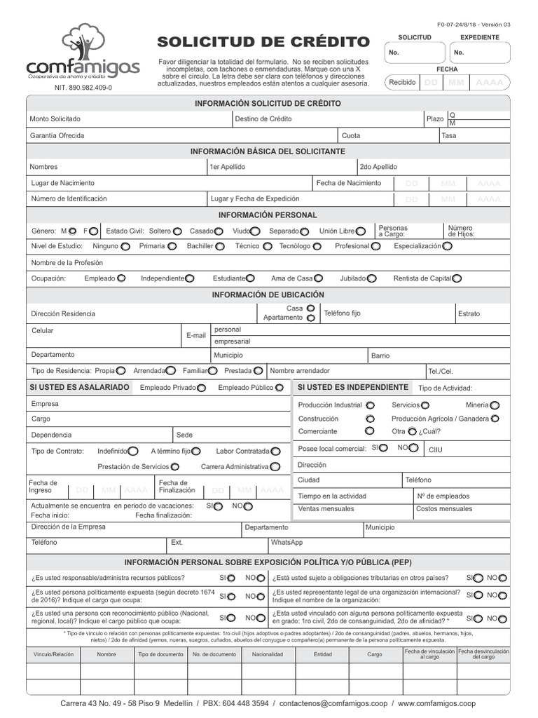 Solicitud de Credito - Editable | PDF | Póliza de seguros | Seguro