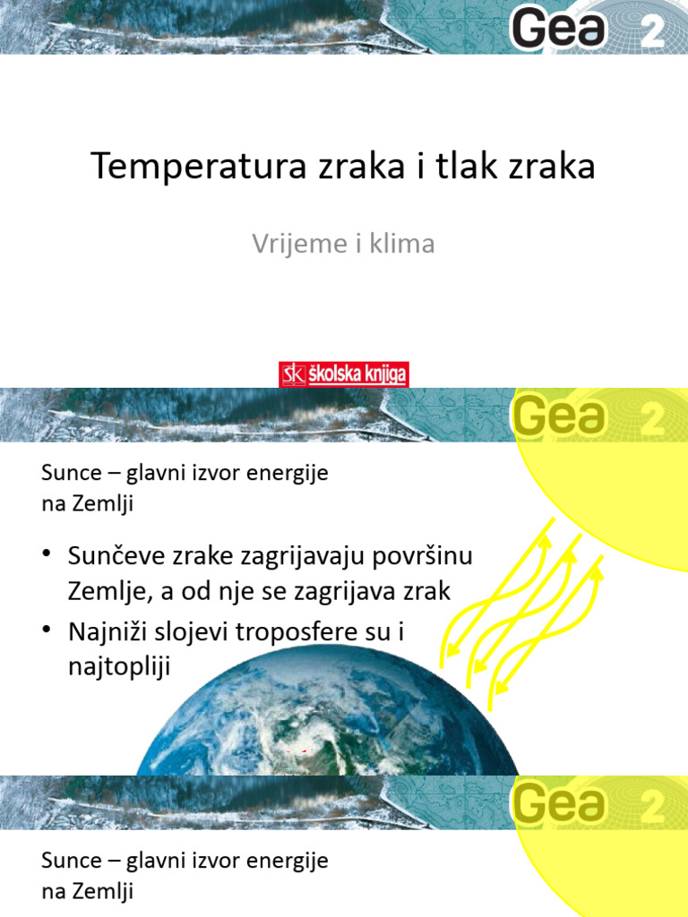 Temperatura Zraka I Tlak Zraka | PDF
