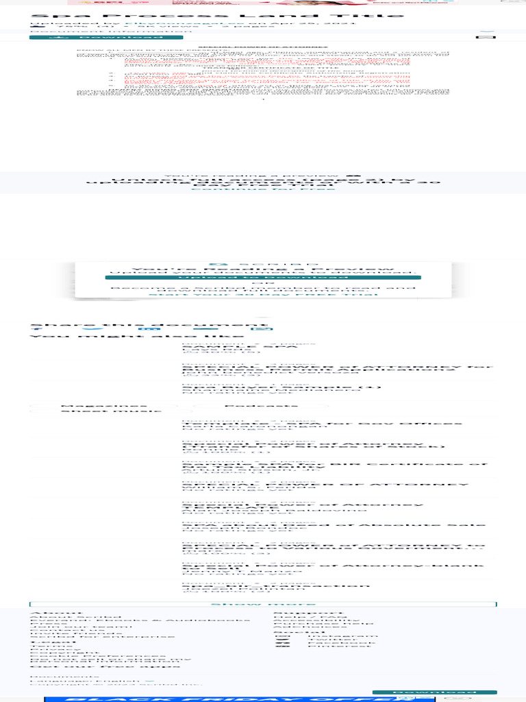 Spa Process Land Title PDF Title (Property) Taxes | PDF | Scribd | Taxes