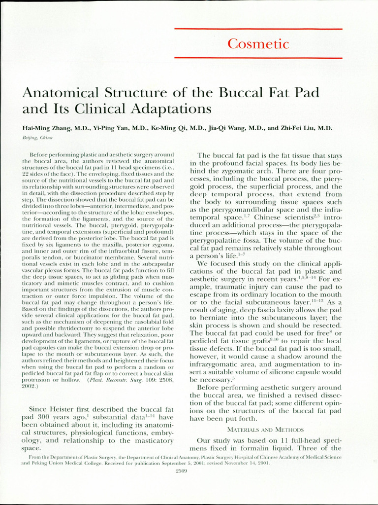 Anatmical Structure of BFP and Its Clinicar Apllicaction | PDF