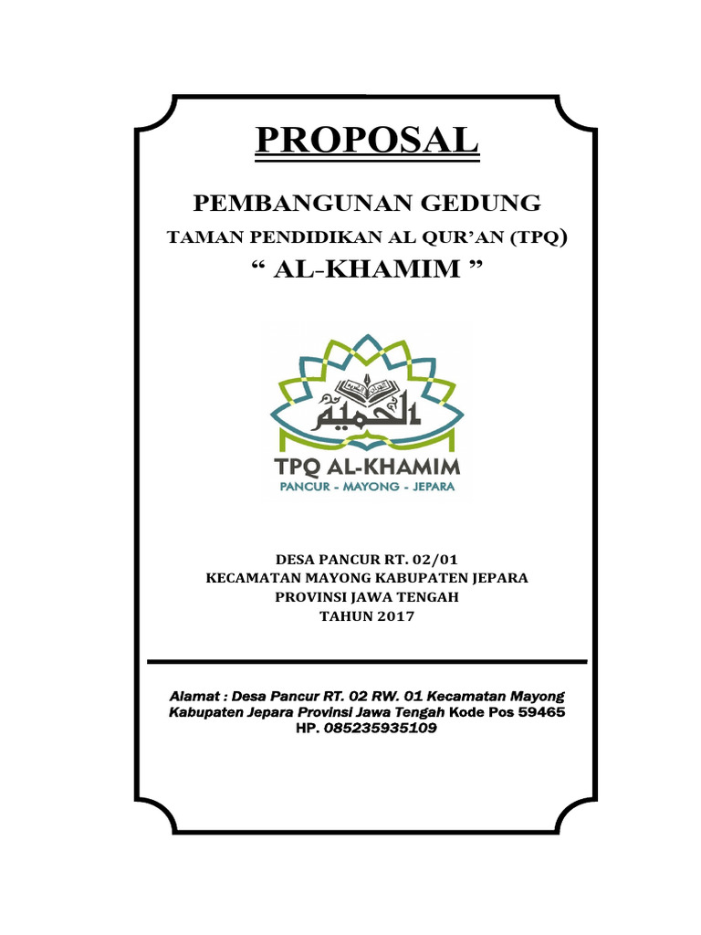 PROPOSAL-1 11 Al-Khamim | PDF