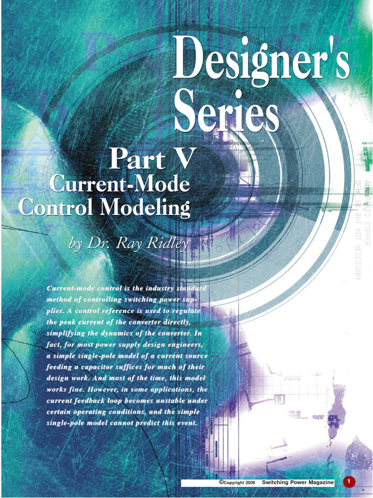 5 Current Mode Control Modeling Pdf Capacitor Electrical Network