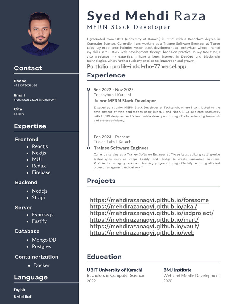 Syed Mehdi | PDF | Systems Engineering | Software Development